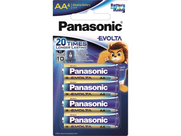 AA 4pcs Alkaline Batteries EVOLTA - Panasonic India