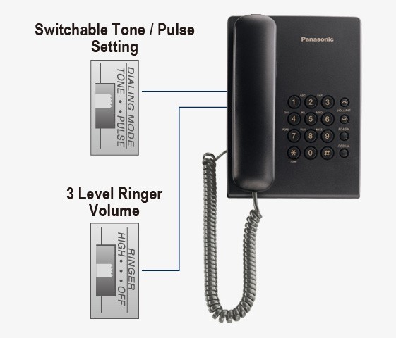KX-TS500ML Single Line Phone - Panasonic